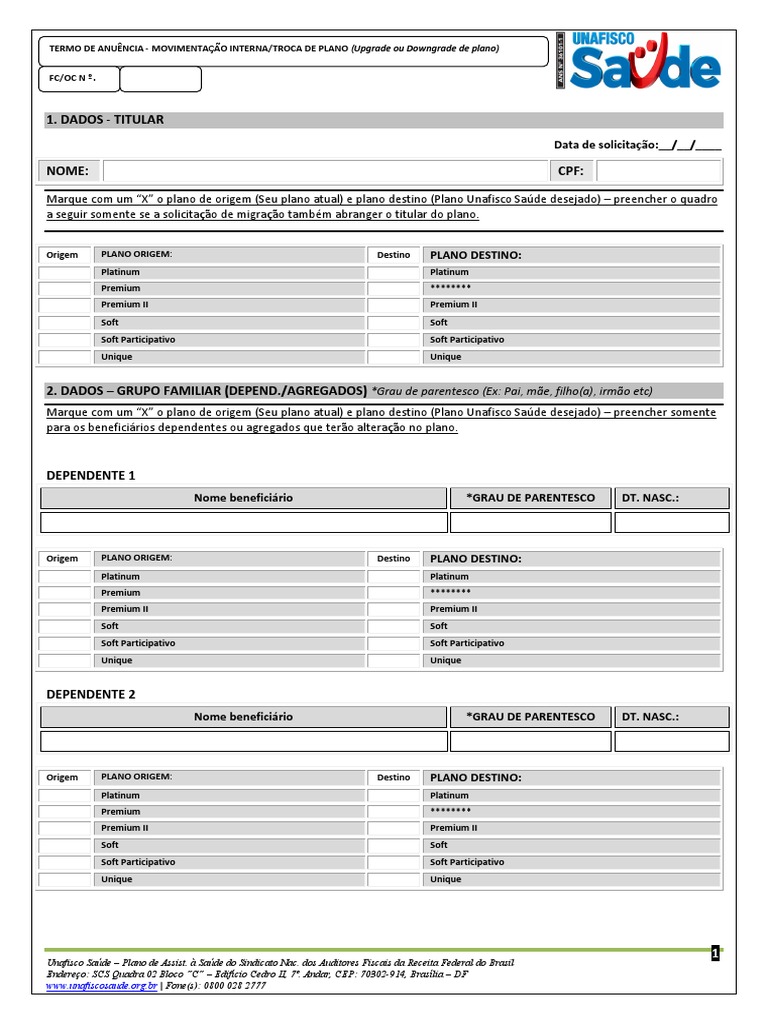 Termo Anuencia Movimentacao Interna Troca de Plano | PDF | Odontologia ... Termo Anuencia Movimentacao Interna Troca de Plano | PDF | Odontologia ...