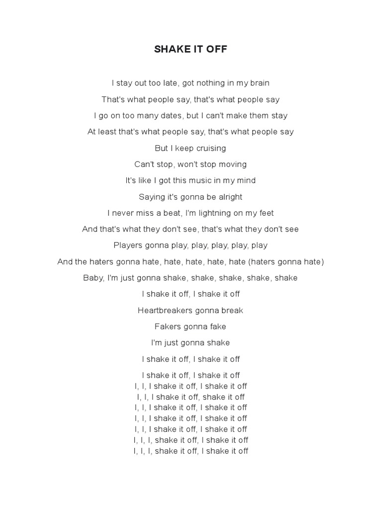 1 - Shake It Off | PDF