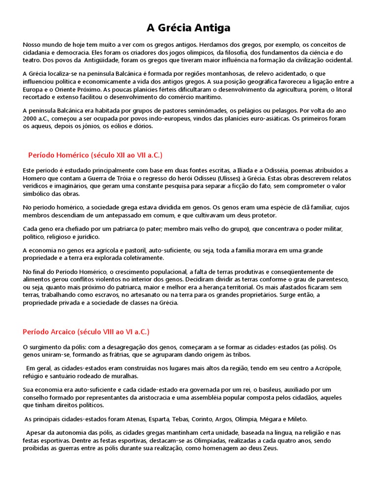 A Grécia Antiga e Roma | PDF | Grécia Antiga | Roma Antiga