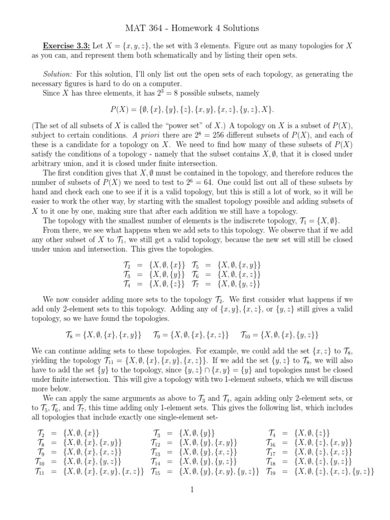 Soln hw4 | PDF | Continuous Function | Function (Mathematics)