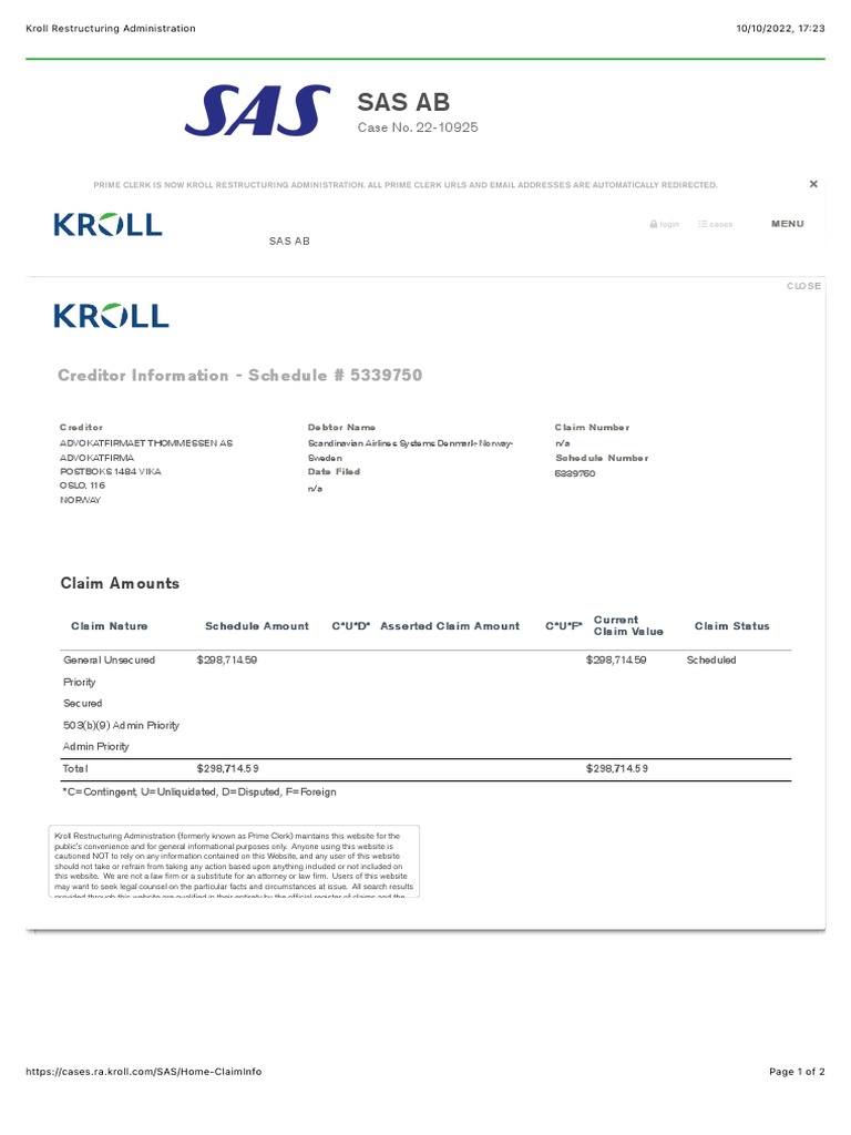 Kroll Restructuring Administration | PDF