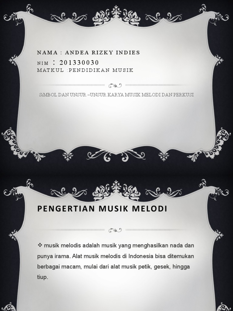 Alat Musik Melodis dan Perkusi Indonesia | PDF