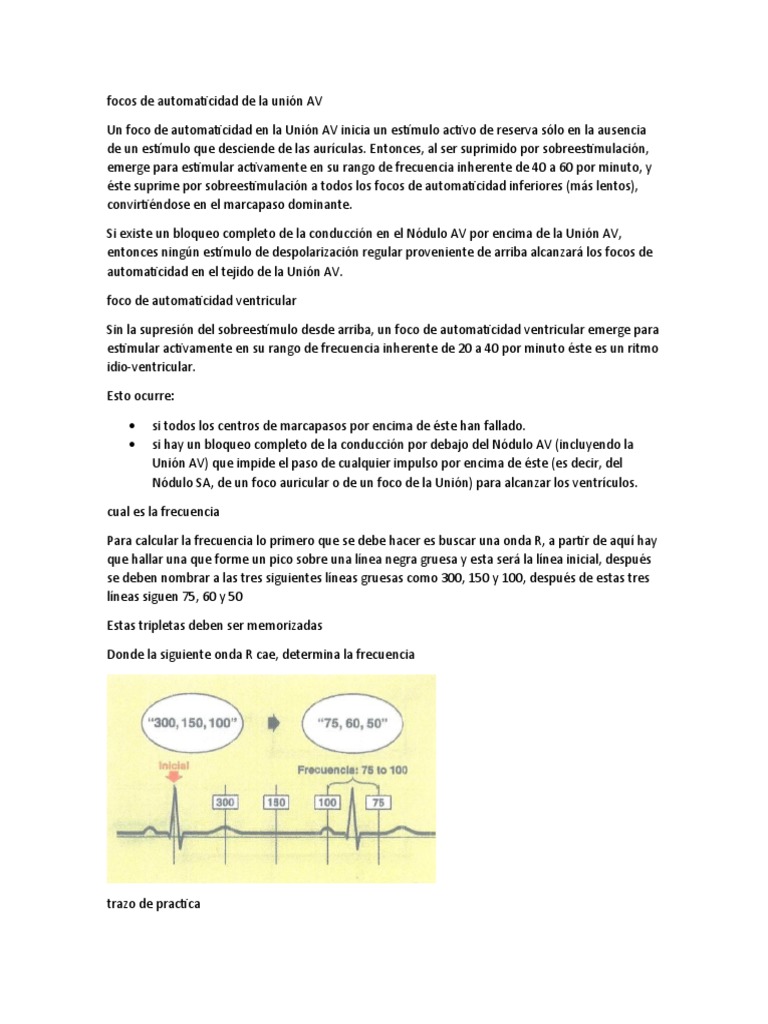 Focos de Automaticidad en la Unión AV | PDF | Frecuencia | Marcapasos ...