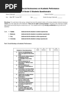 Academic Performance Self-Assessment | PDF