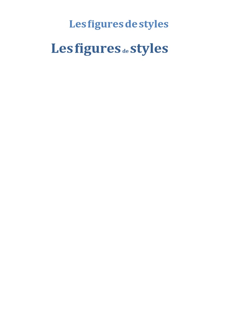 Figures de style en poésie | PDF | Mécanismes de la poésie | Persuasion