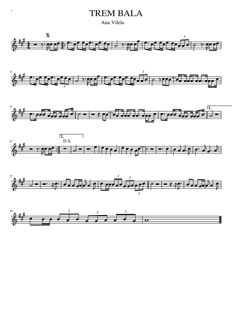 Trem Bala Sax Alto A | PDF