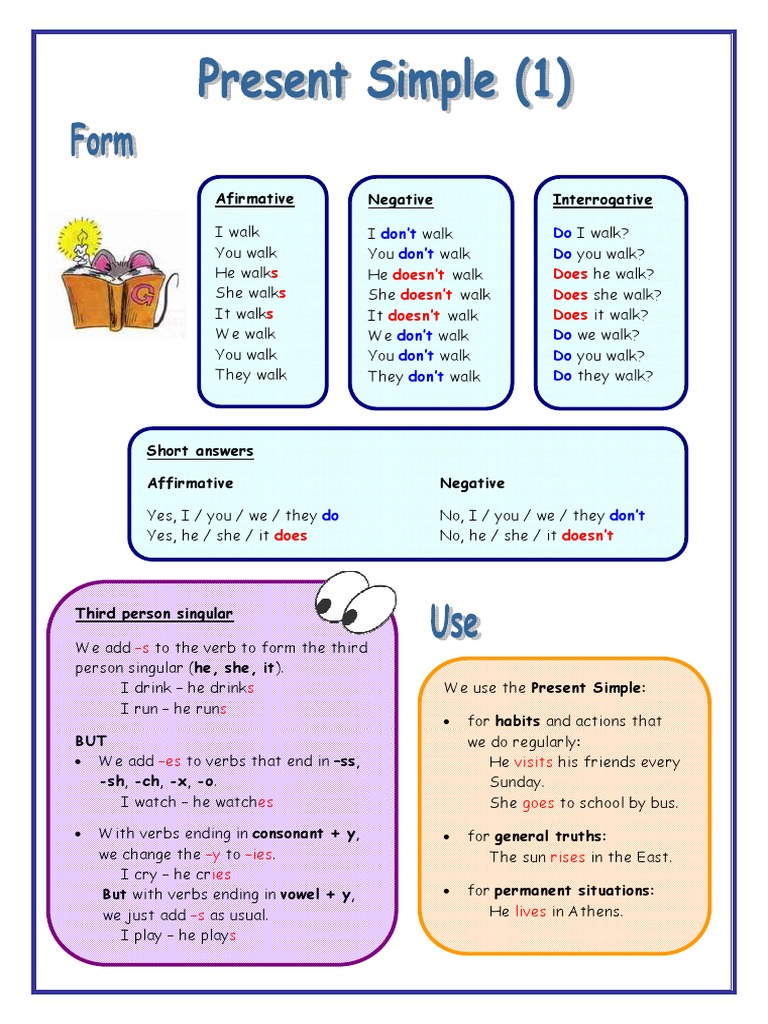 Microsoft Word - PRESENT SIMPLE, Superguay | PDF | Cognition ...