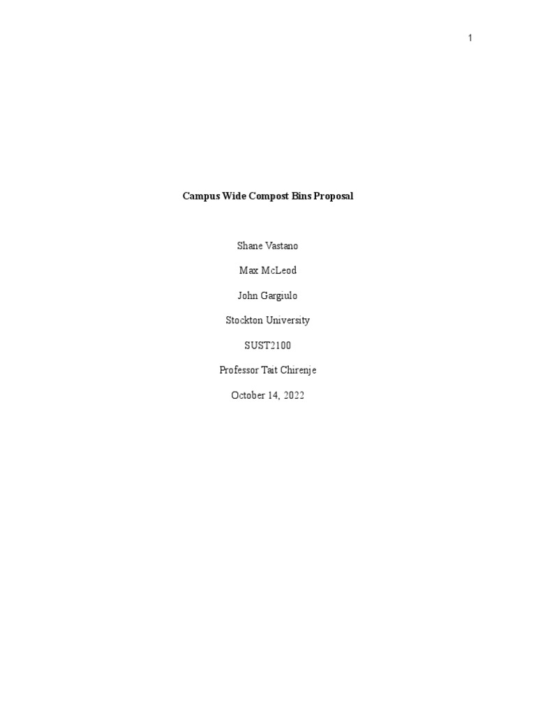 Compost Bin Proposal | PDF | Waste | Compost