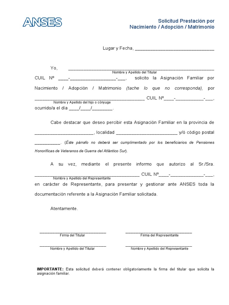 Modelo de Nota de Solicitud de Prestacion | PDF