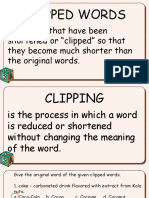 Types and Examples of Clipped Words | PDF
