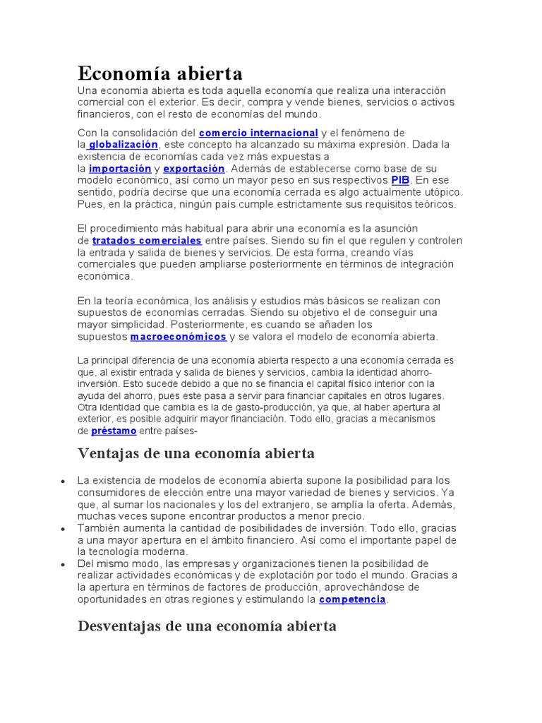 Economía Abierta y Cerrada | PDF | Inversiones | Ahorro