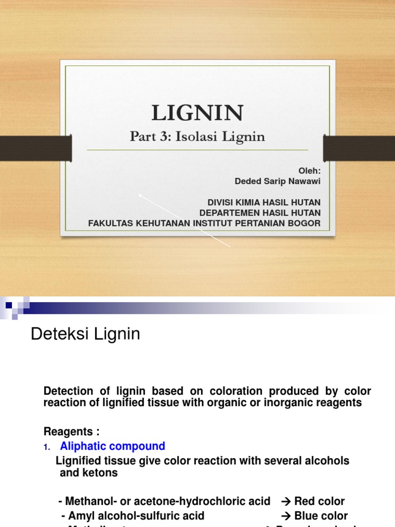 Pertemuan Ke-10 (Lignin-3) | PDF | Lignin | Pulp (Paper)