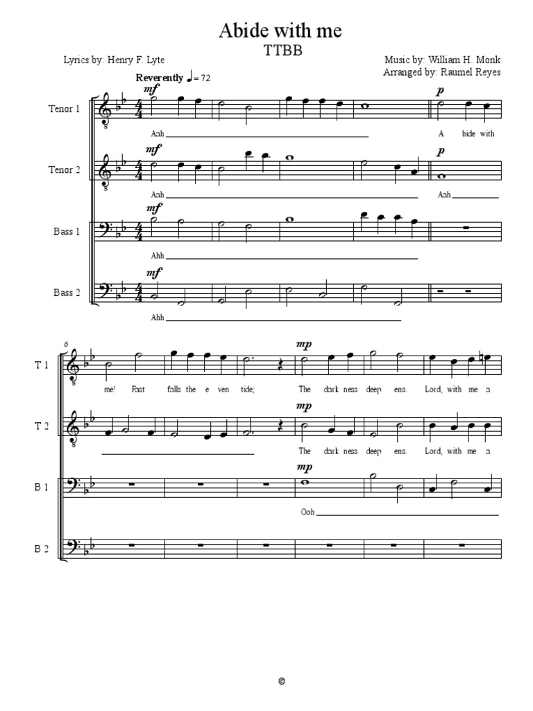 Abide With Me | PDF | Church Music | British Christian Hymns