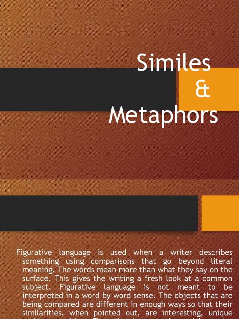 Similes and Metaphors | PDF