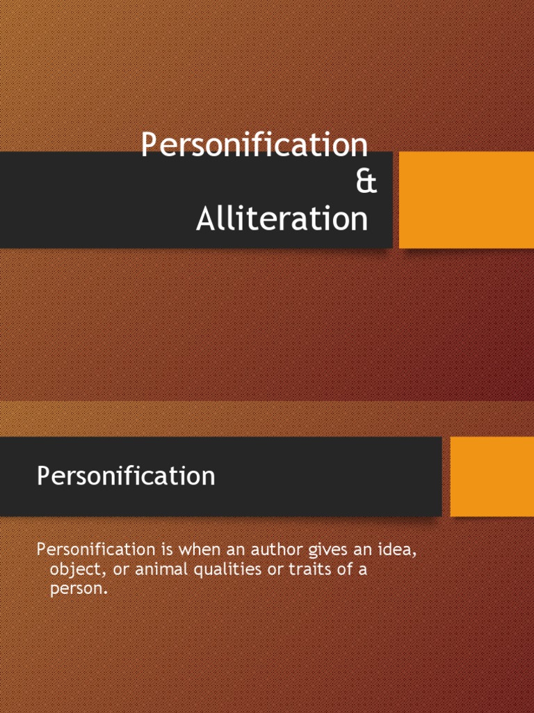 Personification and Alliteration | PDF | Art