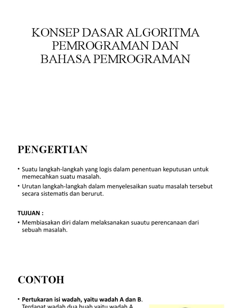 Konsep Dasar Algoritma Pemrograman Dan | PDF