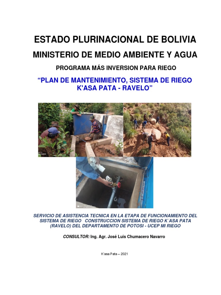 Doc. Plan de Mantenimiento - Kasa Pata | PDF | Riego | Presupuesto