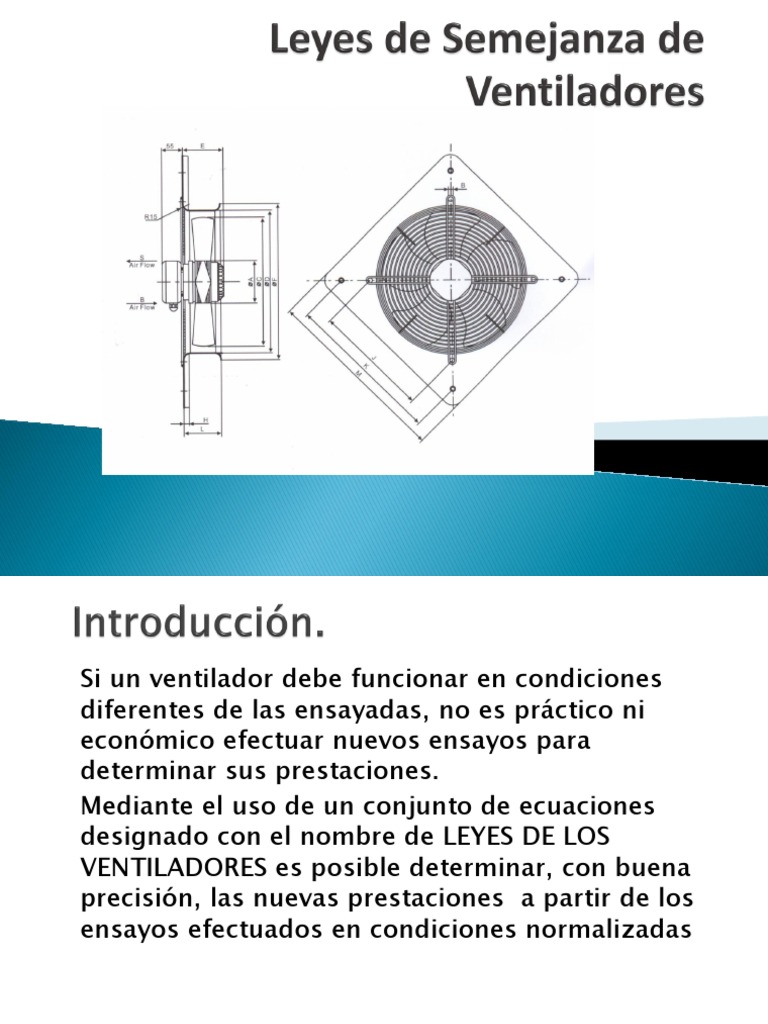 Leyes de Los Ventiladores Exposición | PDF | Ingeniería mecánica | Física