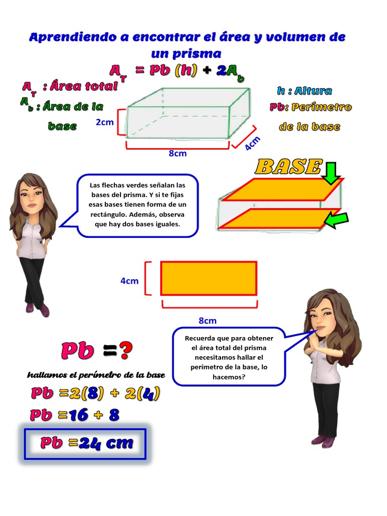 Como Hallamos El Área Total de Un Prisma | PDF