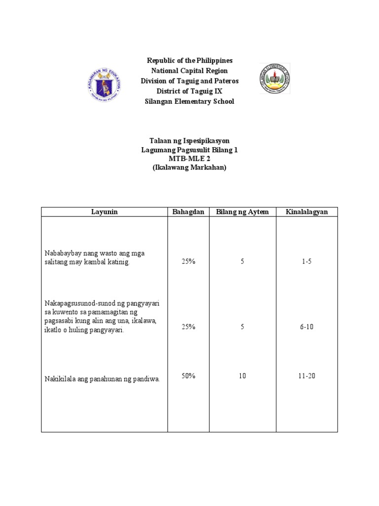 ST - MTB 2 - Q2 | PDF