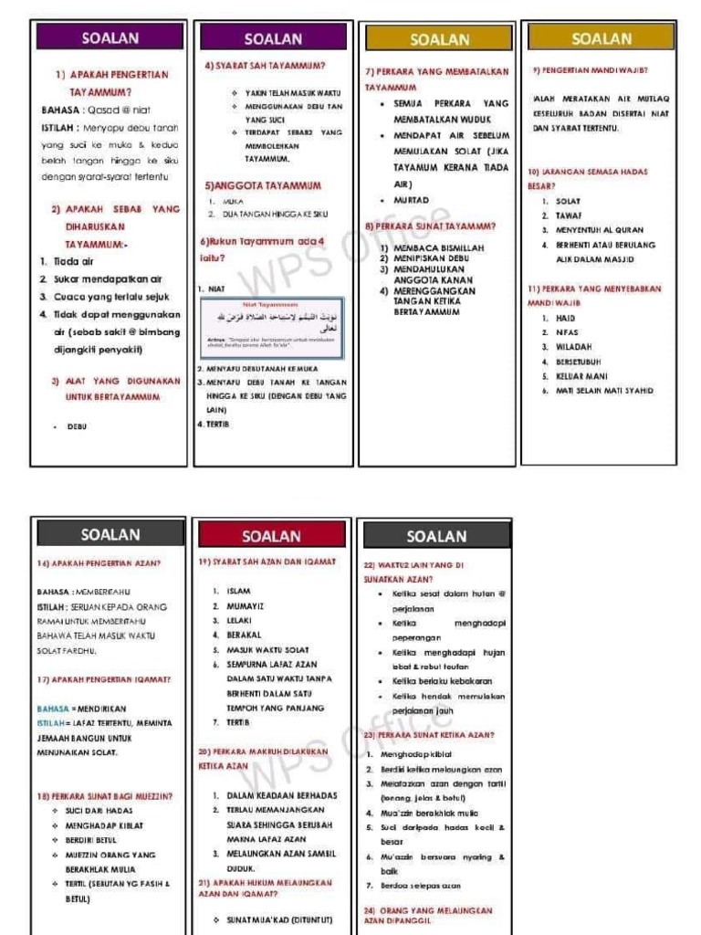 Nota Ibadat Upkk | PDF