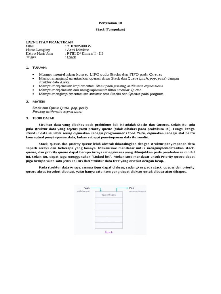 Konsep dan Implementasi Stack dan Queue | PDF
