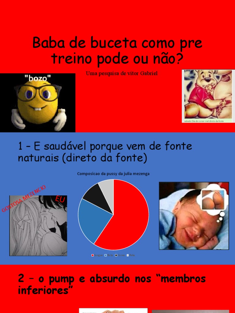 Baba de Buceta Como Pre Treino Pode Ou Não?: Uma Pesquisa de Vitor Gabriel | PDF | Gastronomia ...