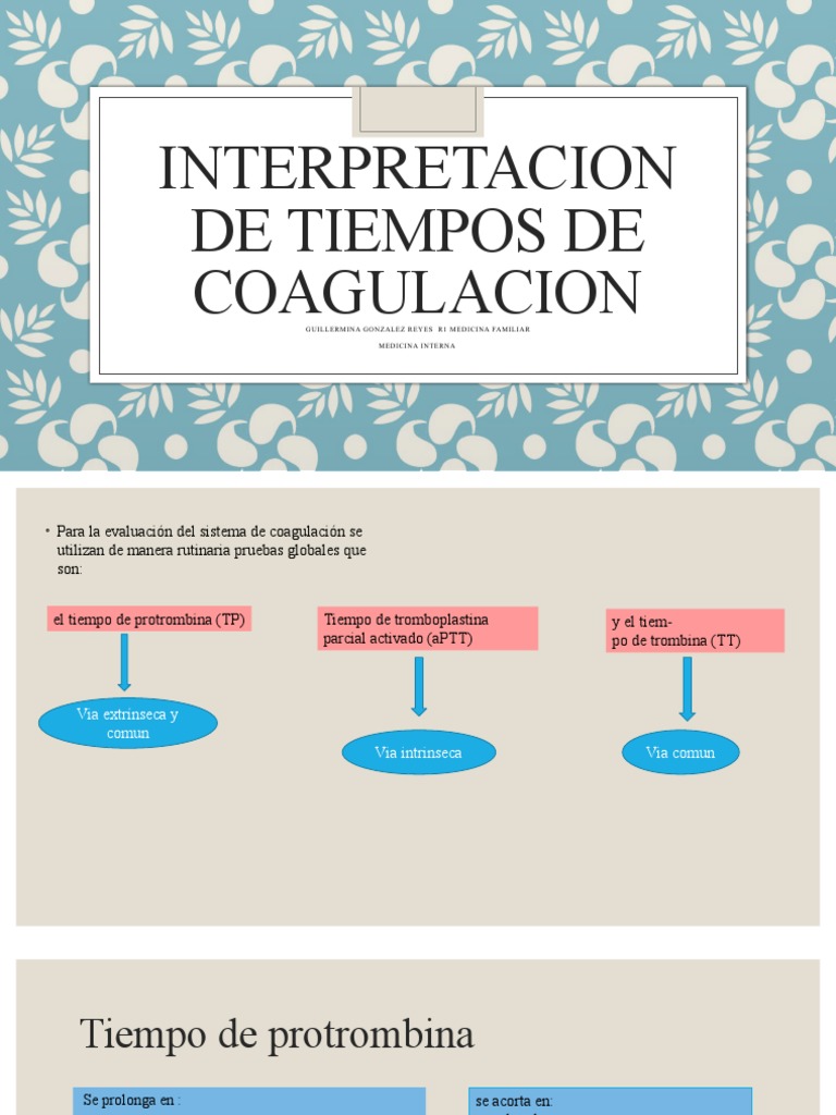Nterpretacion de TP y TPT | PDF | Coagulación | Medicina