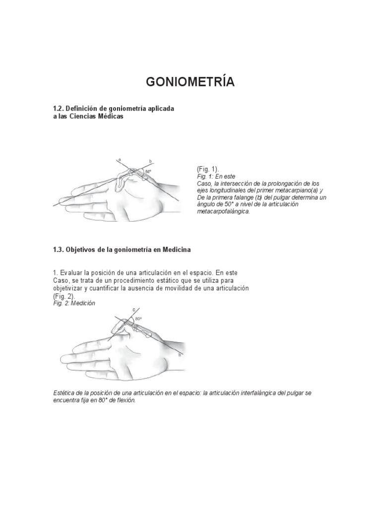 Goniometría 1 | PDF | Articulación | Sistema musculoesquelético