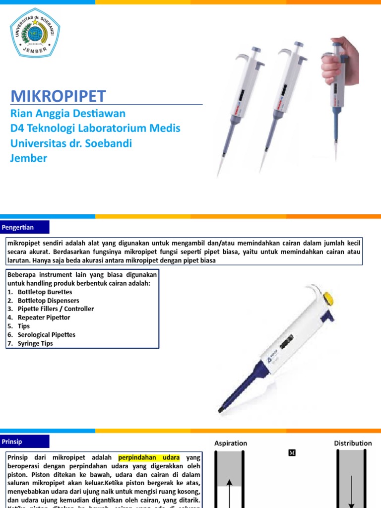 Prinsip dan Penggunaan Mikropipet | PDF