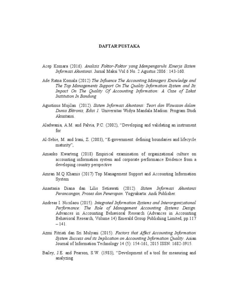 Daftar Pustaka Up | PDF | Information System | Information Technology