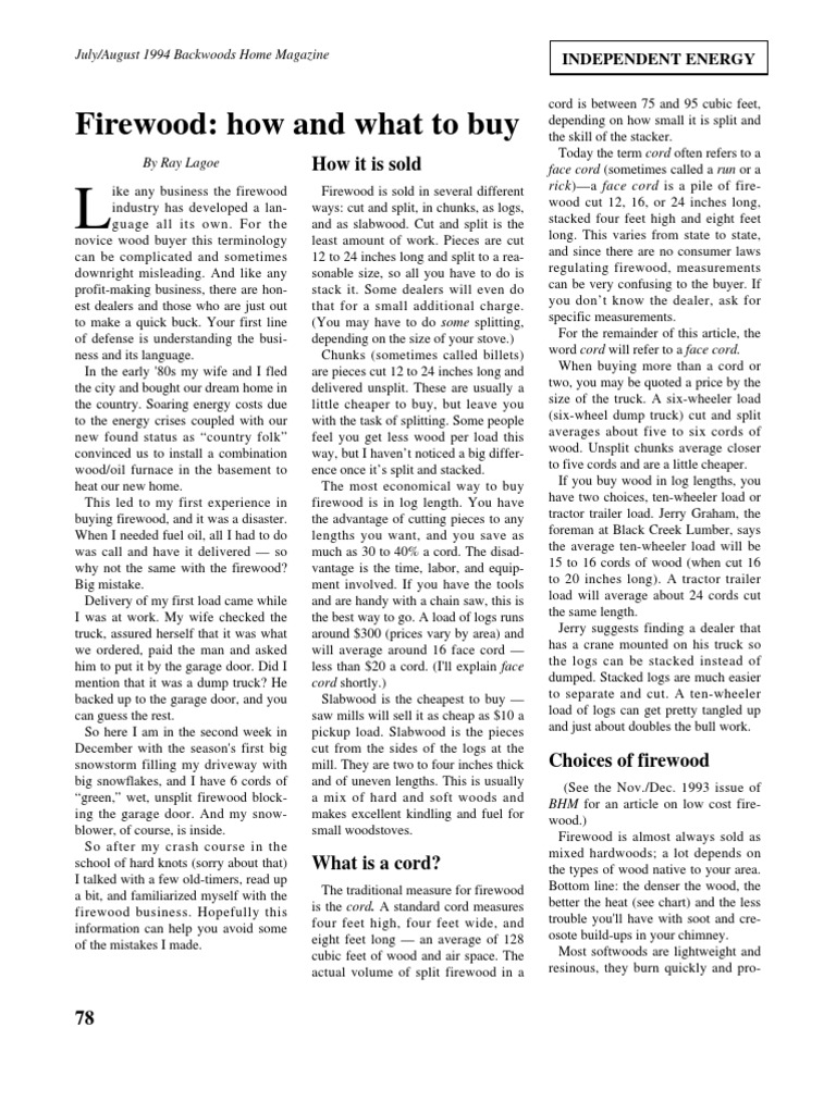 Understanding Firewood: How to Purchase Firewood Effectively Through ...