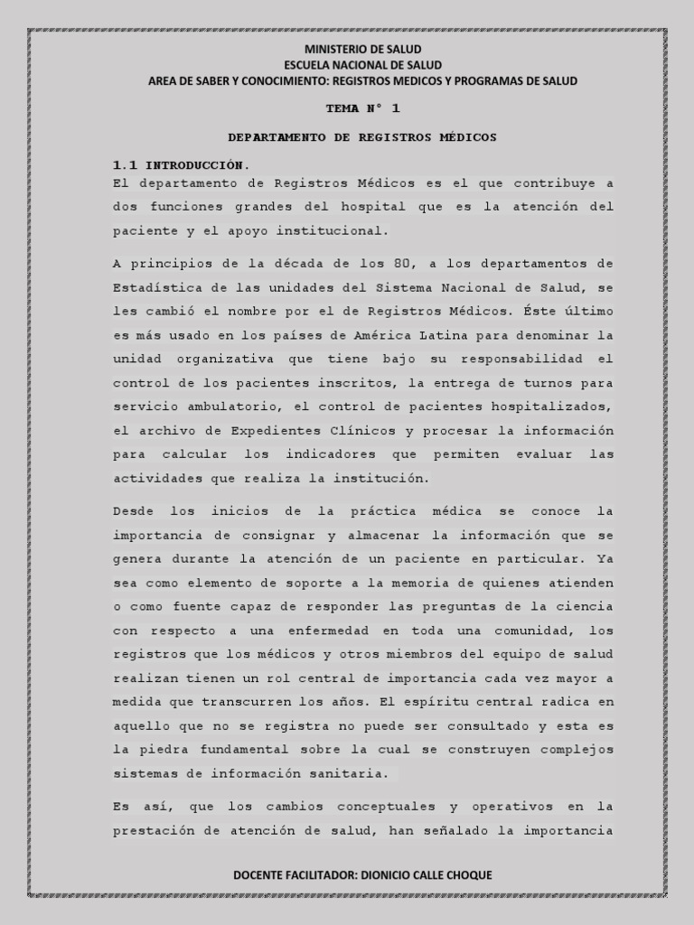Reseña Histórica de Registros Médicos | PDF | Historial médico | Medicina