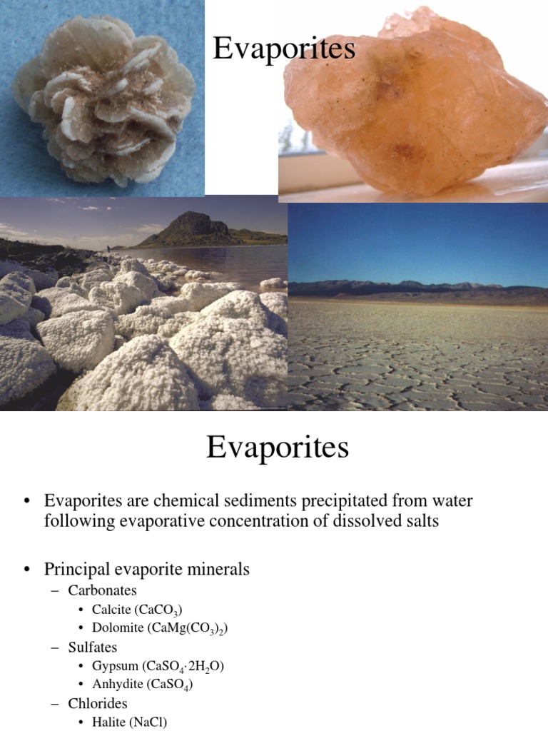 Environments Evaporites | PDF | Gypsum | Physical Geography