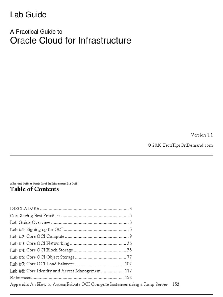 Practical Guide To Oci Lab Guide Pdf Computer Network Ip Address