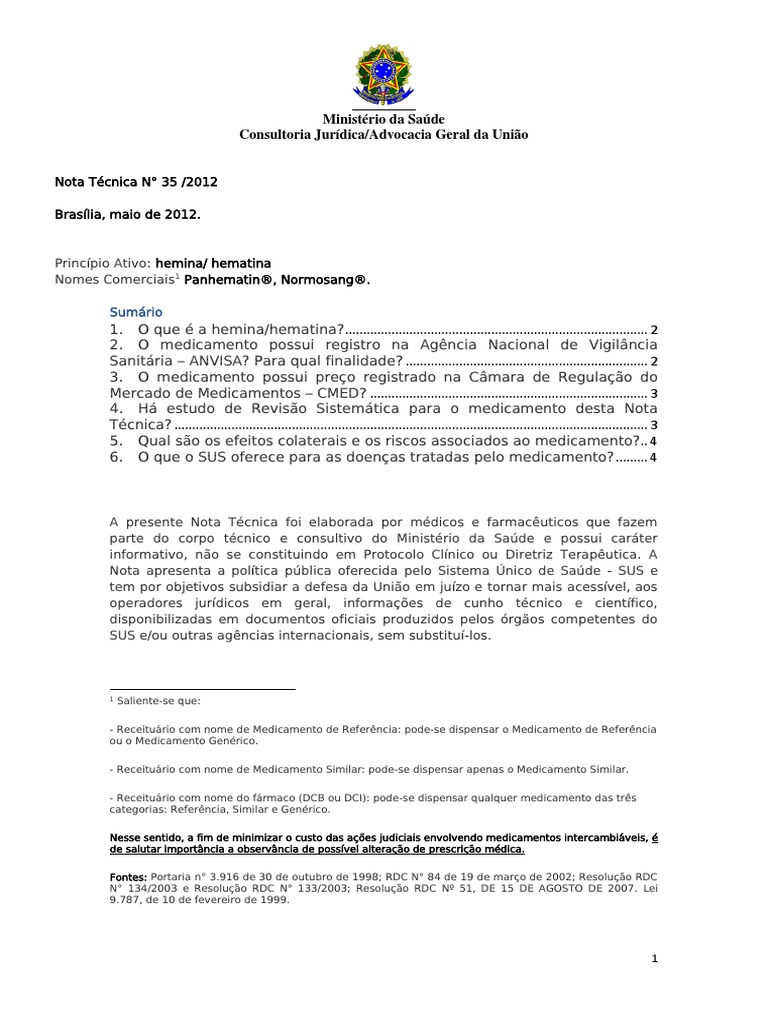 Hemina Hematina Atualizada em 15 10 2013 | PDF | Receita médica ...