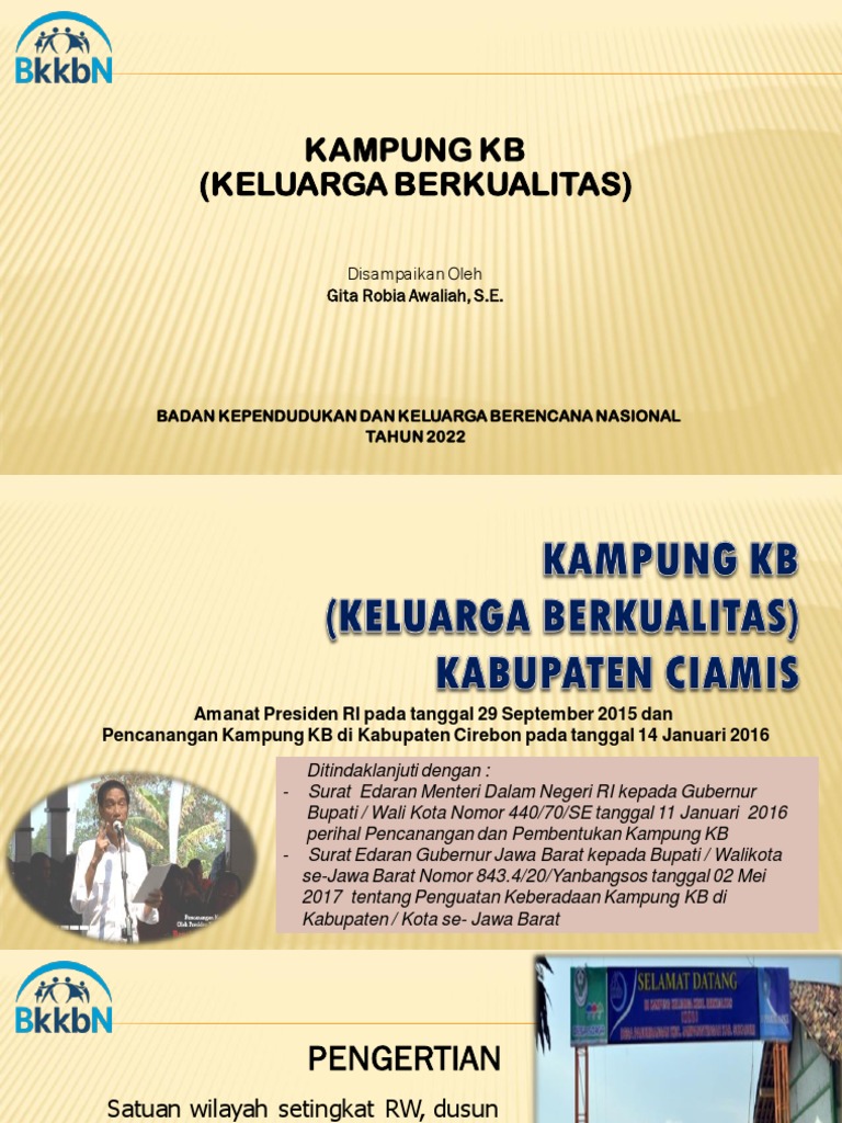 Materi Pokja Kampung KB 2022 | PDF
