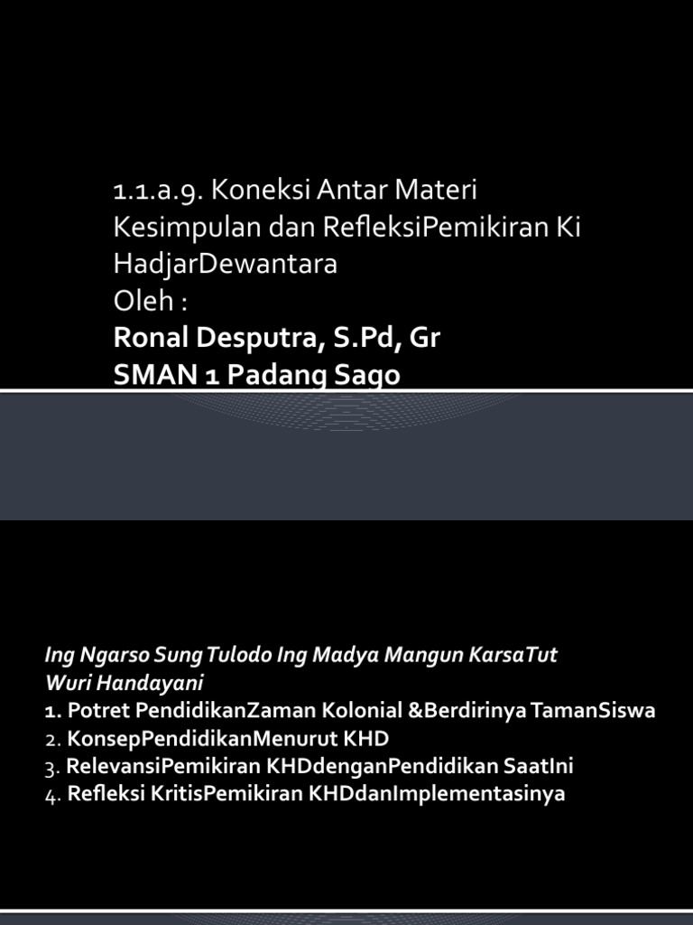 Koneksi Antar Materi Pemikiran KHD | PDF