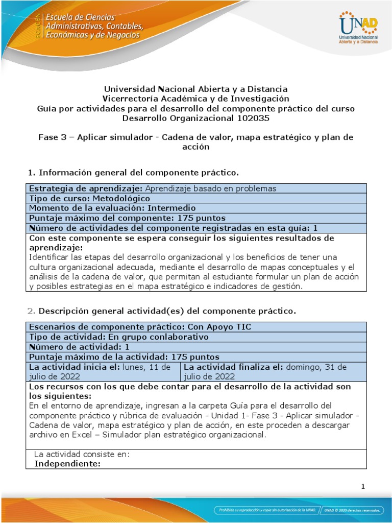 Guía para El Desarrollo Del Componente Práctico y Rúbrica de Evaluación - Unidad 2 - Fase 3 ...