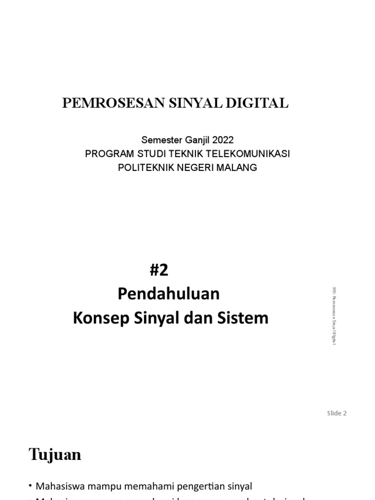Pertemuan 2 - Klasifikasi Sinyal | PDF
