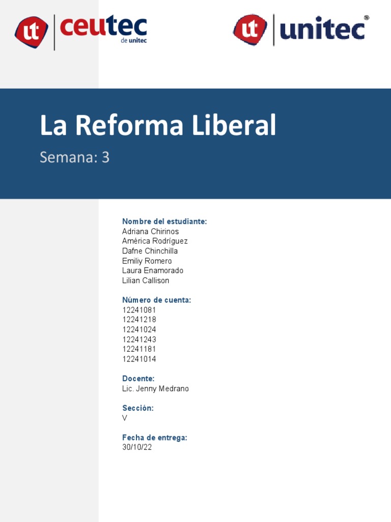 Análisis de la Reforma Liberal en Honduras | PDF | Honduras | Liberalismo