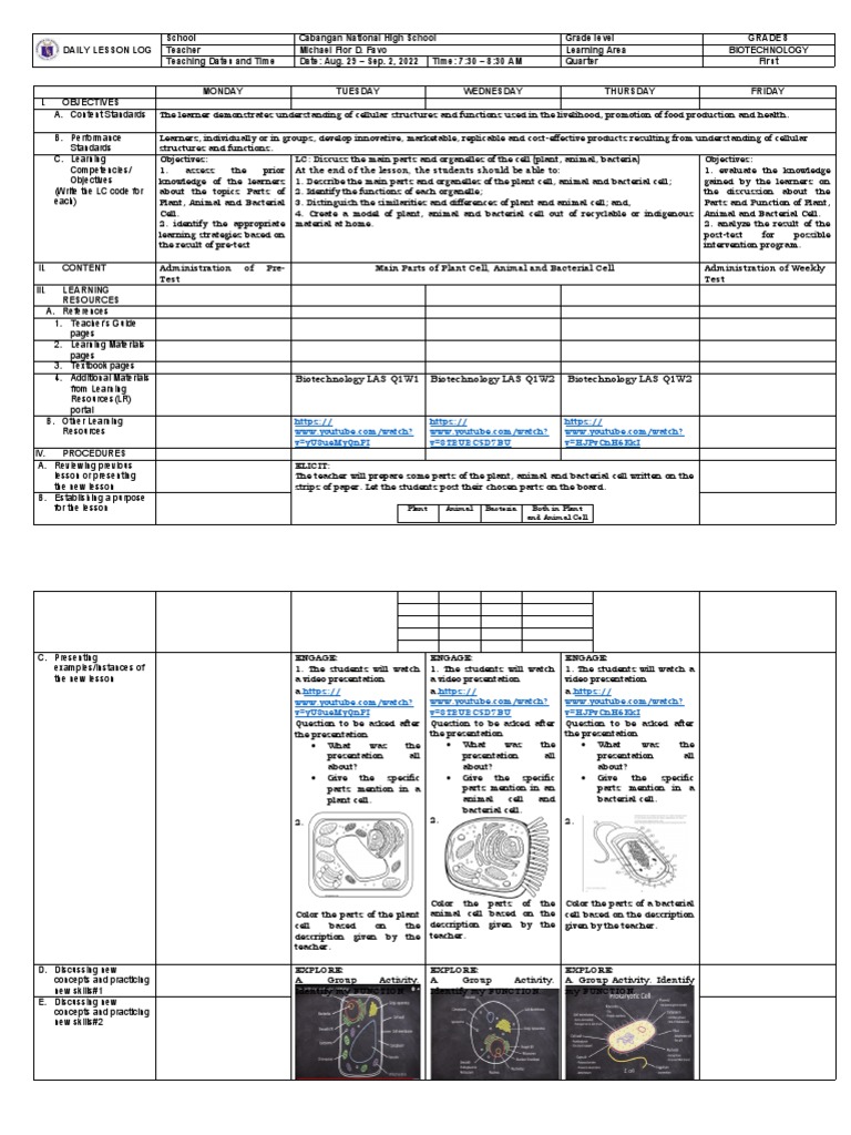 DLL - Q1 - Biotech | PDF | Cell (Biology) | Biology