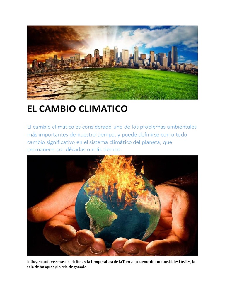 Infografía sobre el Cambio Climático | PDF | Gases de efecto ...