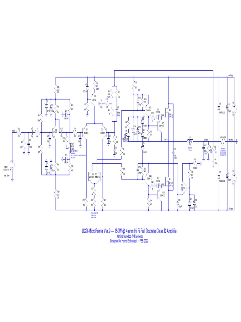 MicroP UcD 150W 4 Ohm Ver.9a | PDF | Electrical Engineering | Analog ...