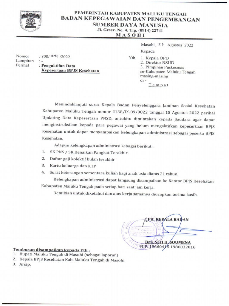 Pengaktifan Data Kepesertaan BPJS Kesehatan | PDF Pengaktifan Data Kepesertaan BPJS Kesehatan | PDF