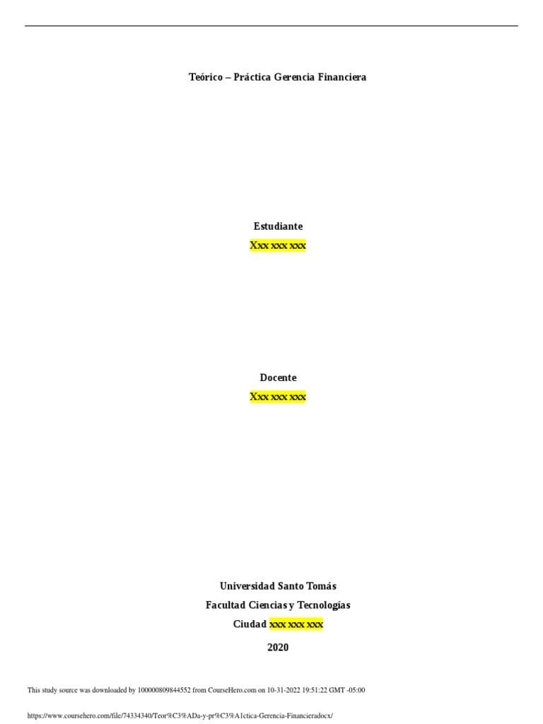 Teor A y PR Ctica Gerencia Financiera | PDF | Business | Mercado (economía)