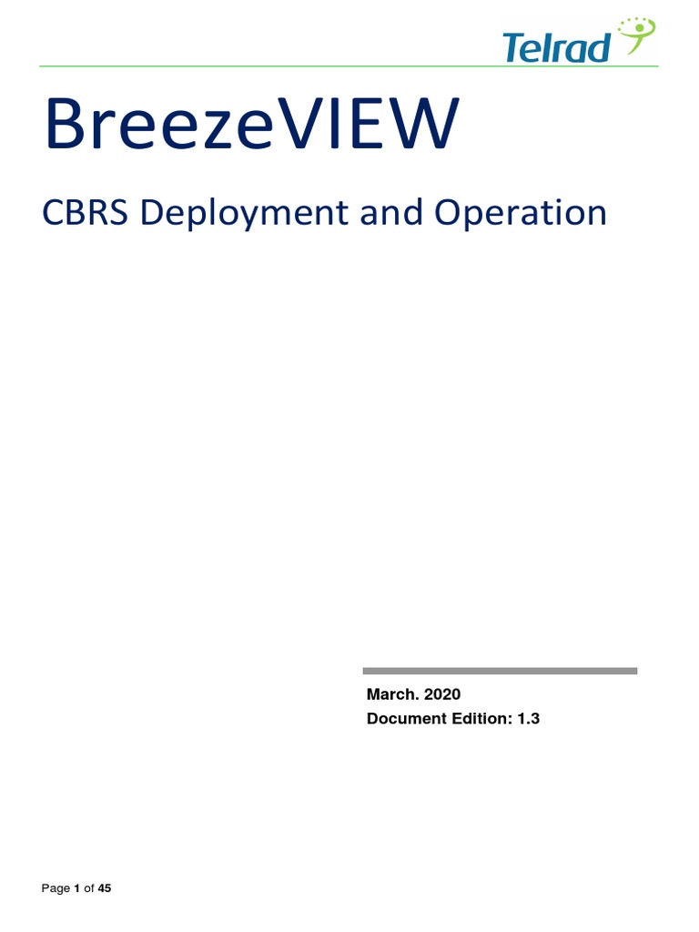 BreezeVIEW - CBRS Deployment and Operation | PDF | Public Key Certificate | Telecommunications ...