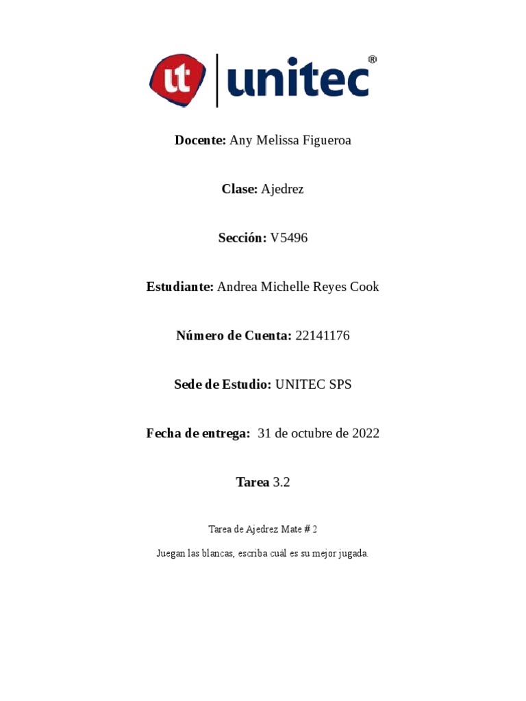 Tarea3.2 Ajedrez | PDF