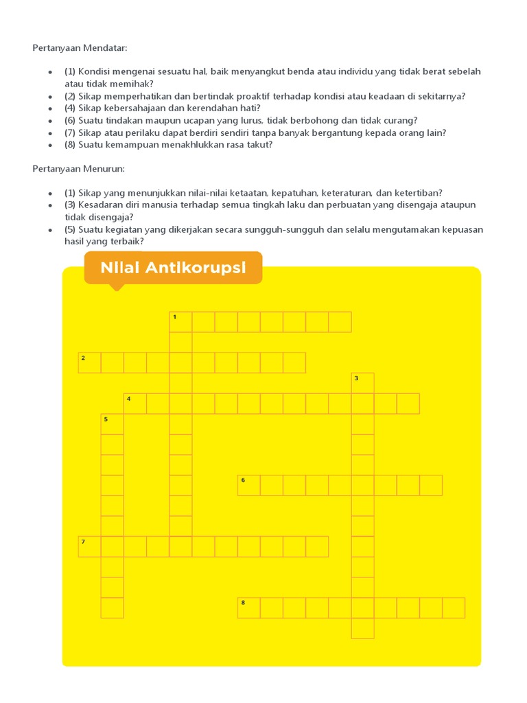 Tugas TTS Nilai Antikorupsi | PDF