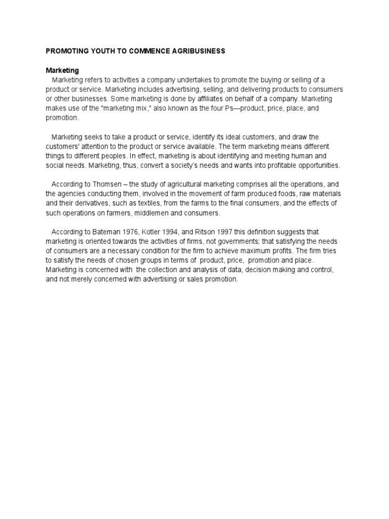 Marketing (Thesis) | PDF